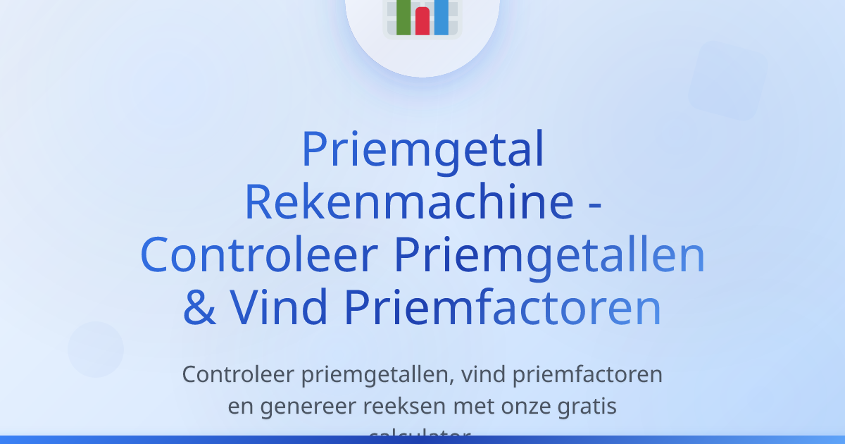 Priemgetallen-calculator