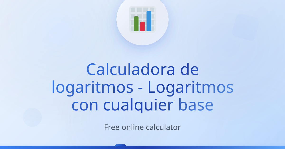 Calculadora de logaritmos