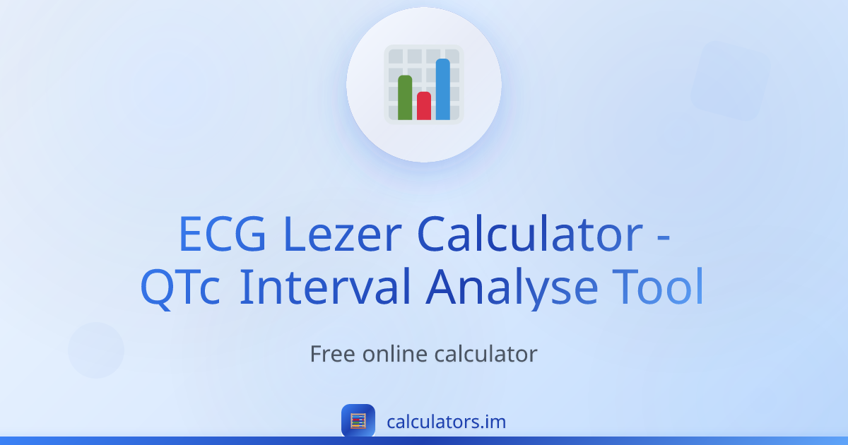 ECG Calculator - QTc Analyse Tool