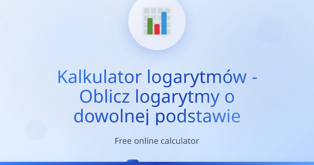Kalkulator logarytmów