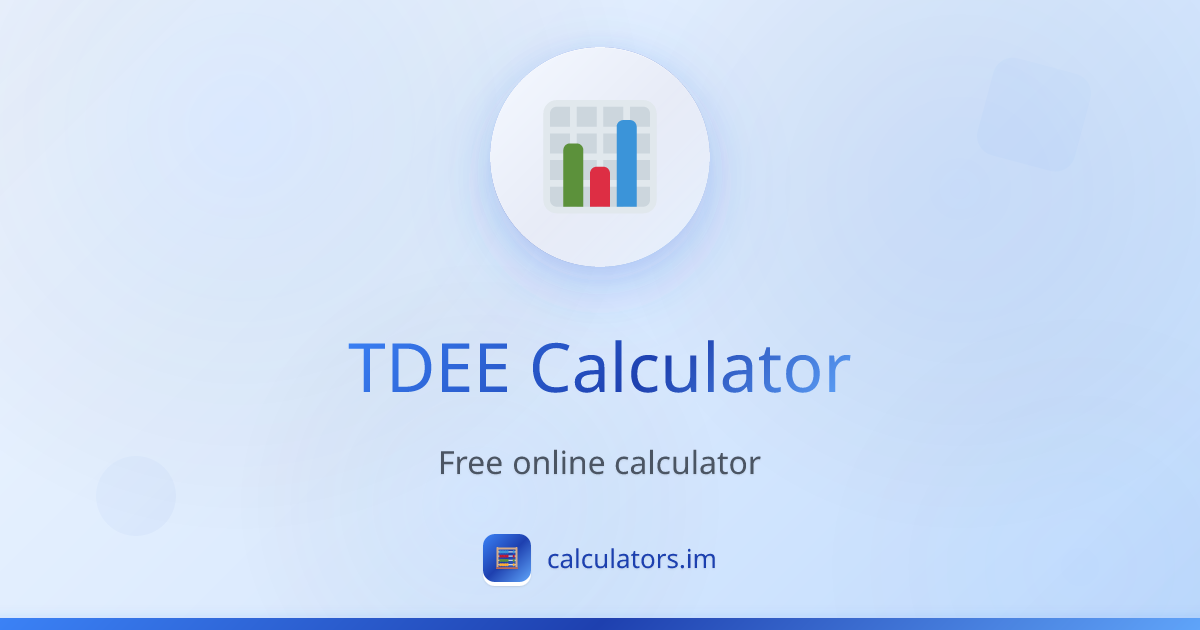 TDEE-calculator voor calorieën