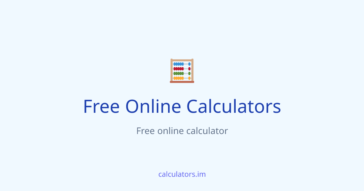 Ingyenes online számológépek - calculators.im