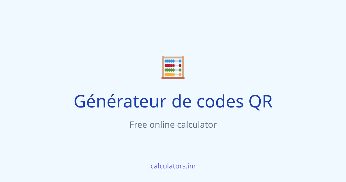 Générateur de codes QR